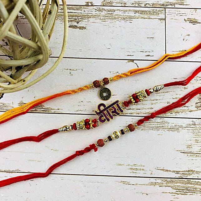 Veera Three Rakhi Set australia | Gift Veera Three Rakhi Set- FNP