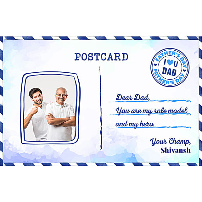 Role Model Father Personalised E Postcard australia | Gift Role Model ...
