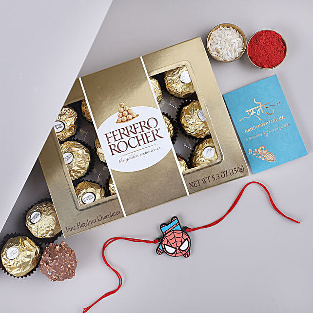 Spiderman Marvel Rakhi N Ferrero Rocher australia | Gift Spiderman ...