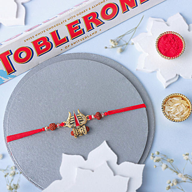 Intricate Trishul Rakhi & Toblerone Delight australia | Gift Intricate ...