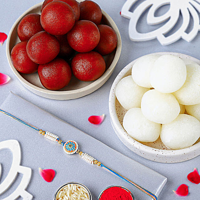 The Royal Elegance Meenakari Rakhi & Sweets Combo australia | Gift The ...