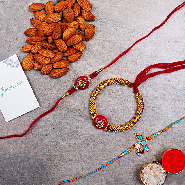 Lumba And Kids Rakhi With Almonds bulgaria | Gift Lumba And Kids Rakhi ...