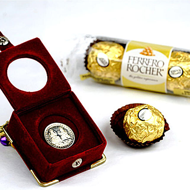 3 Ferrero Rocher And Silver Coin canada | Gift 3 Ferrero Rocher And ...
