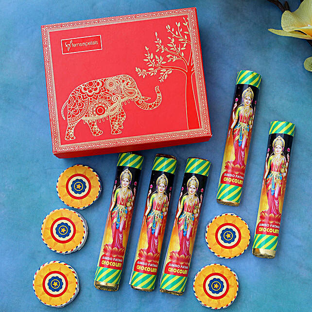 Chakari & Jumbo Cracker Shaped Diwali Chocolate Box canada | Gift ...