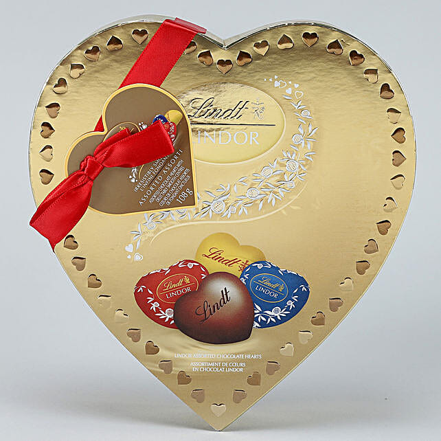 Heart Shaped Assorted Lindor Chocolates canada | Gift Heart Shaped ...