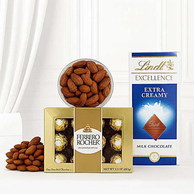 Ferrero Rocher With Almonds And Lindt Chocolate canada | Gift Ferrero ...
