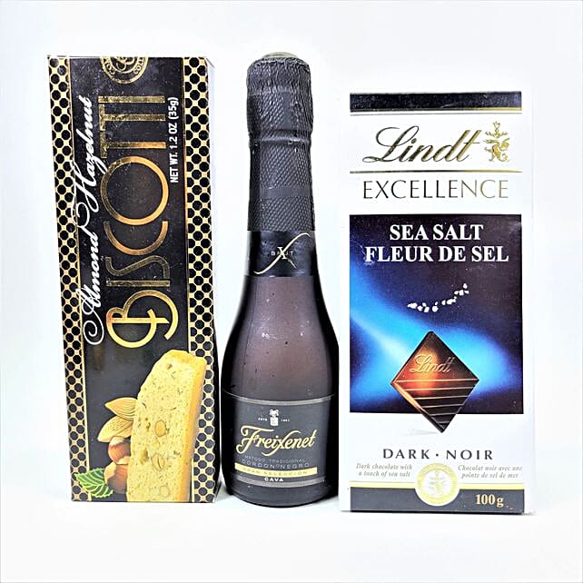Sparkling Wine With Lindt And Biscotti canada | Gift Sparkling Wine ...