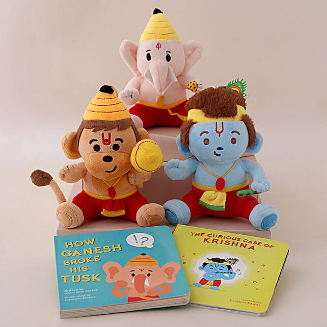 Set Of 3 Indian God Toys & Story Books Set canada | Gift Set Of 3 ...