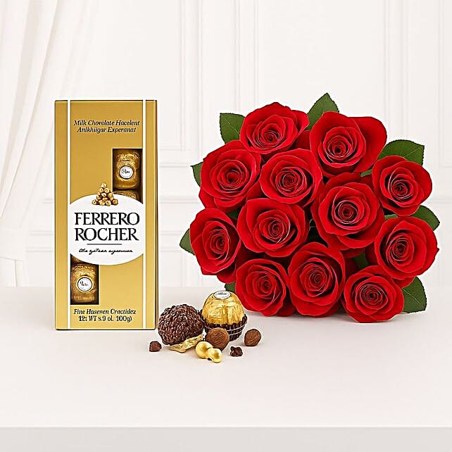 Red Roses And Ferrero canada | Gift Red Roses And Ferrero- FNP