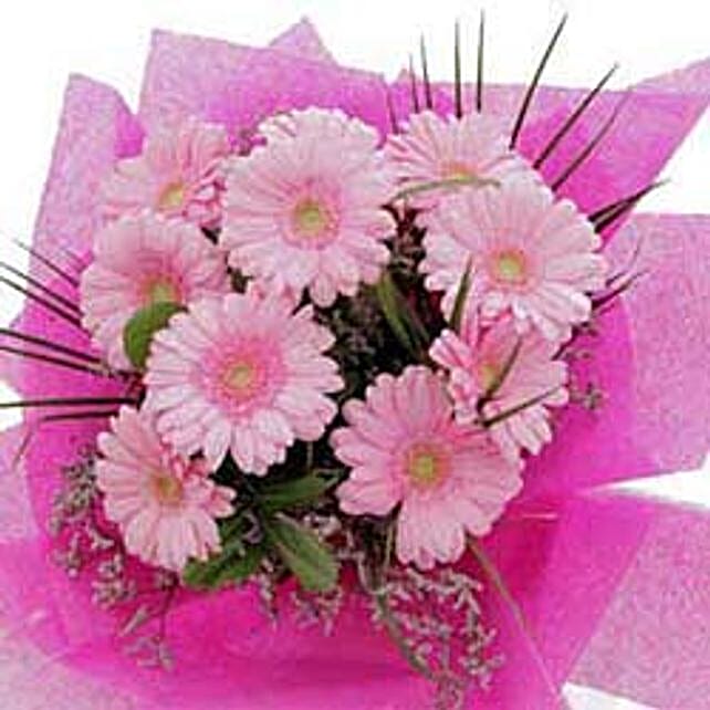 10 pink gerberas CIN china | Gift 10 pink gerberas CIN- FNP