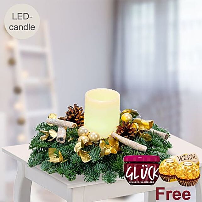 Christmas Wreath With Ferrero Rocher And Gluck Jam germany | Gift ...