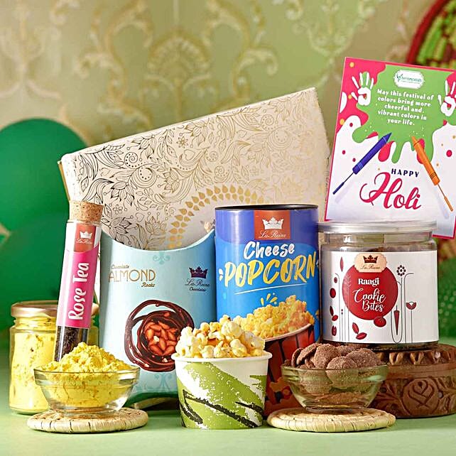 Holi Special Tempting Treats And Gulal Hamper greece | Gift Holi ...