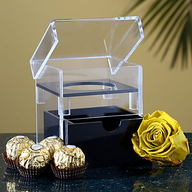 Olive Green Forever Rose Chocolates Combo indonesia | Gift Olive Green ...