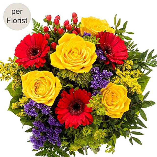 Colourful Mixed Germini Bouquet italy | Gift Colourful Mixed Germini ...