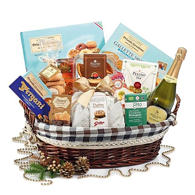 Christmas Celebration Basket italy | Gift Christmas Celebration Basket- FNP
