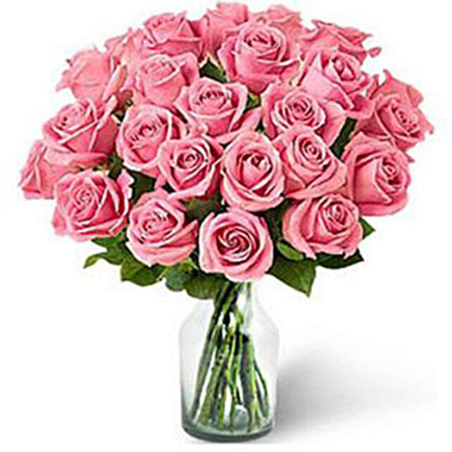 24 Pink Roses In Vase kuwait | Gift 24 Pink Roses In Vase- FNP