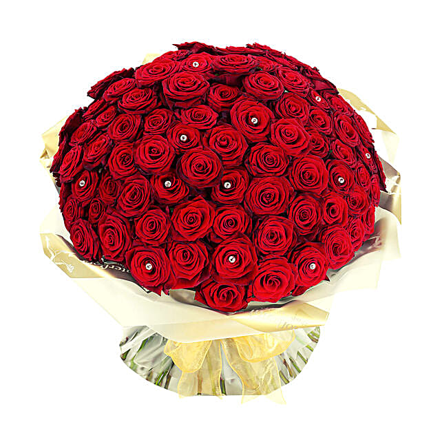 Ultimate 100 Rose Hand-tied kuwait | Gift Ultimate 100 Rose Hand-tied- FNP