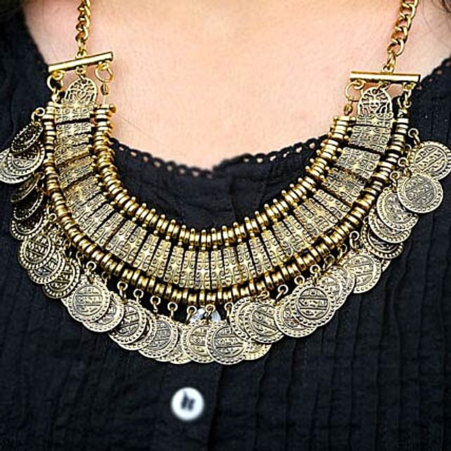 Buy/Send Fringe Coin Necklace Online- FNP