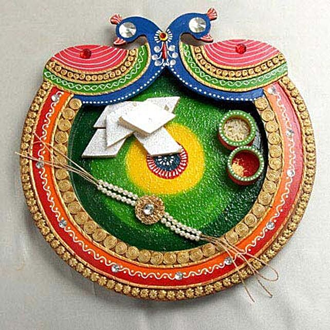 Buysend Peacock Rakhi Galore By Fnp Online Fnp