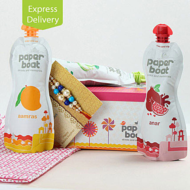 Buy/Send Rakhi with Paper Boat Hamper Online- FNP
