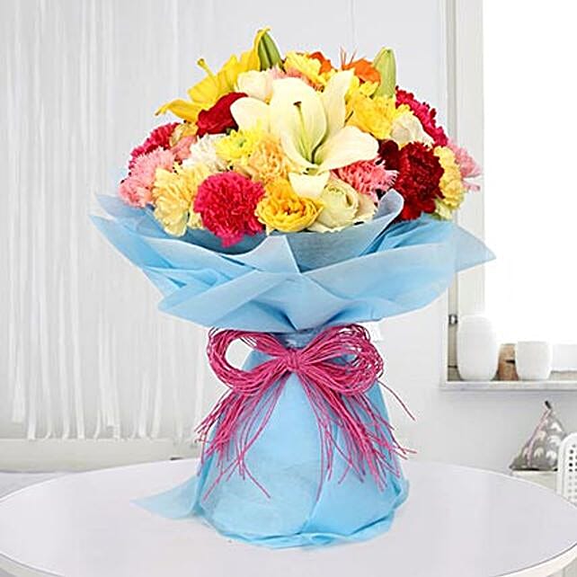 Buy/Send Mixed Floral Happiness Bouquet Online- FNP