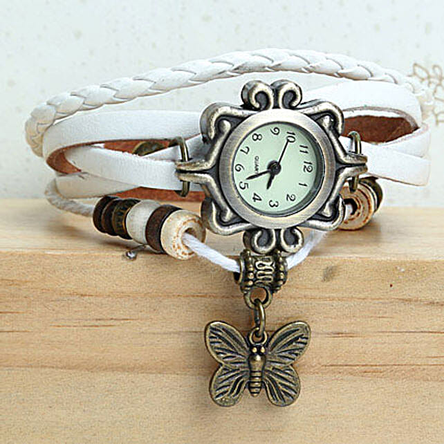 Buy/Send White Women Wrist Watch Online- FNP
