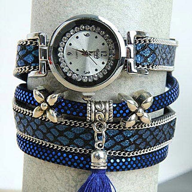 Buy/Send Blue Women Analog Watch Online- FNP