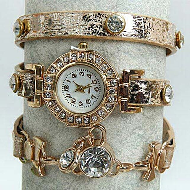 Buy/Send Braided Women Wrap Watch Online- FNP