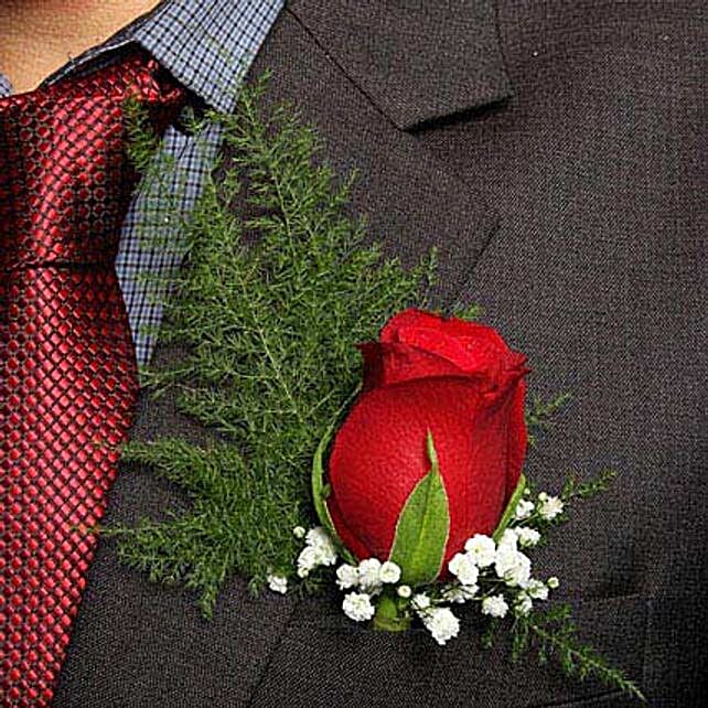 Buy/Send Fresh Flower Red Lapel Pin Online- FNP
