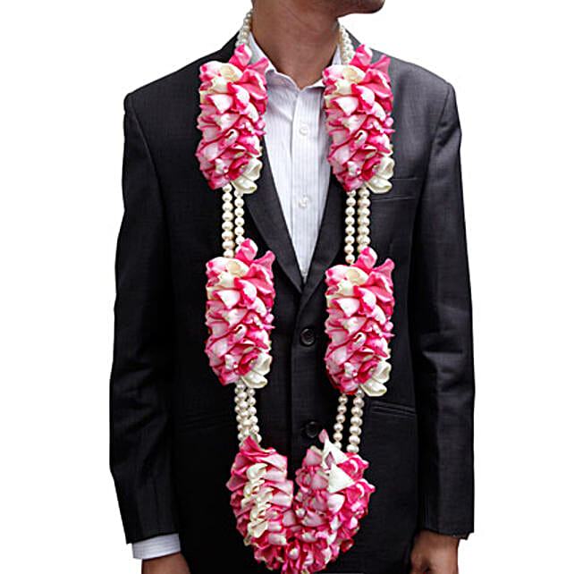 Buy/Send Fresh Pink Rose Garland Online- FNP