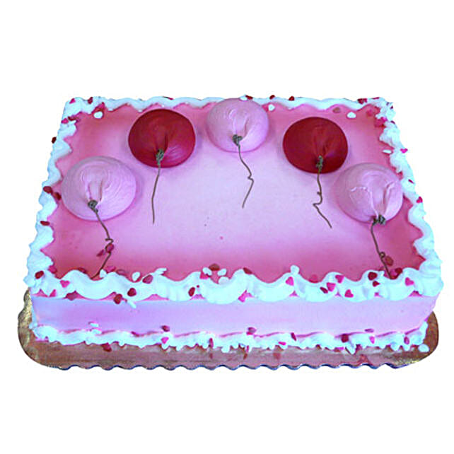 Buy/Send Red N Pink Balloons Cake Online- FNP