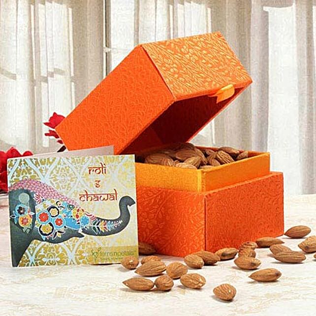 Buy/Send Orange Box of Almonds Online- FNP
