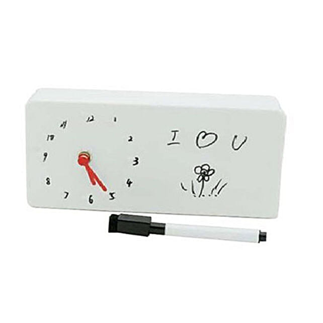 Buy/Send Memo Board Analog Table Clock Online- FNP