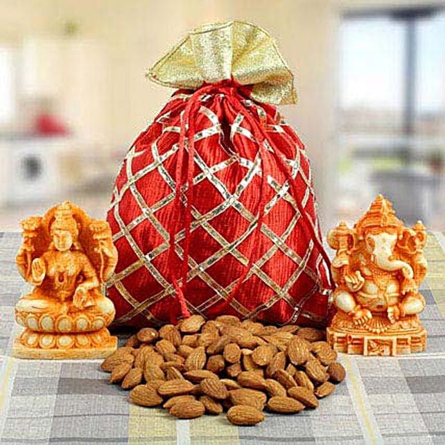 Buy/Send Lakshmi N Ganesha with Almonds Online- FNP