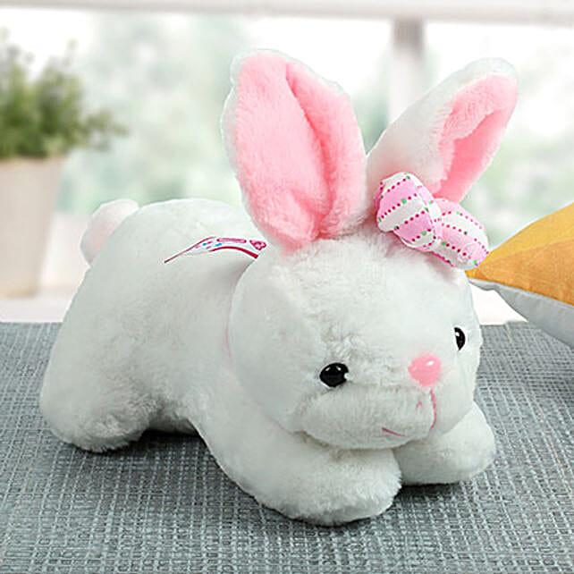 Buy/Send White Bunny Soft Toy Online- FNP