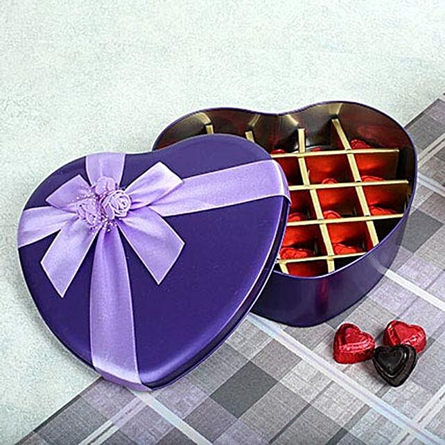 Buy/Send Assorted Chocolates Purple Heart Box Online- FNP