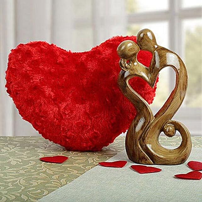Buy/Send Heart With Showpiece Combo Online- FNP