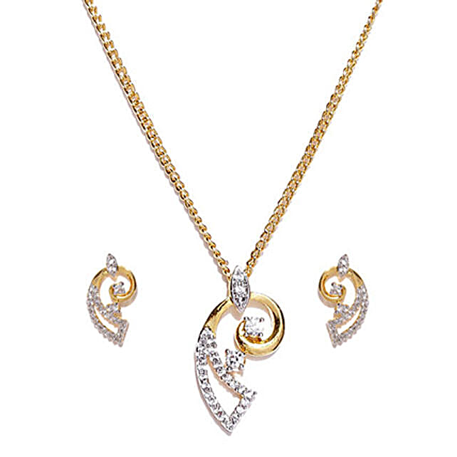 Buy/Send Estelle Fancy Stone Jewellery Set Online- FNP