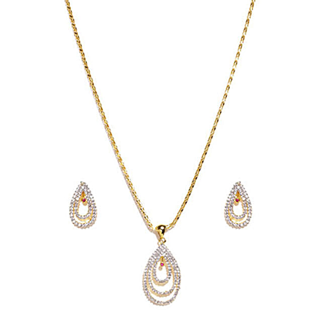 Buy/Send Estelle Gold Toned Jewellery Set Online- FNP