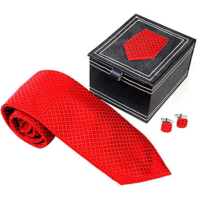 Buy/Send Classic Red Tie Set Online- FNP