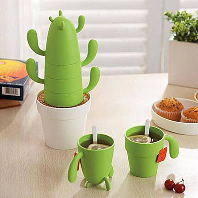 Buy/Send Green Cactus Cup Set Online- FNP