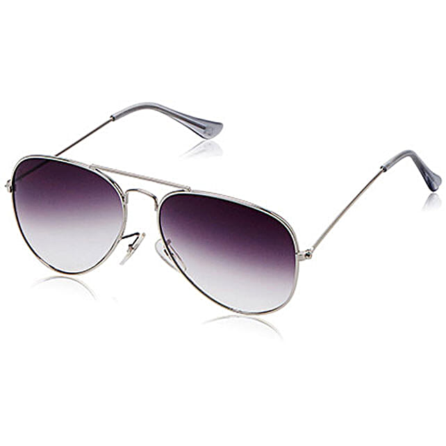 Buy/Send MTV Unisex Grey N Silver Aviators Online- FNP