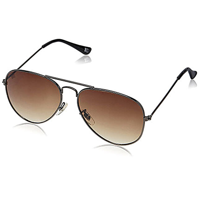 Buy/Send MTV Unisex Light Brown Aviators Online- FNP