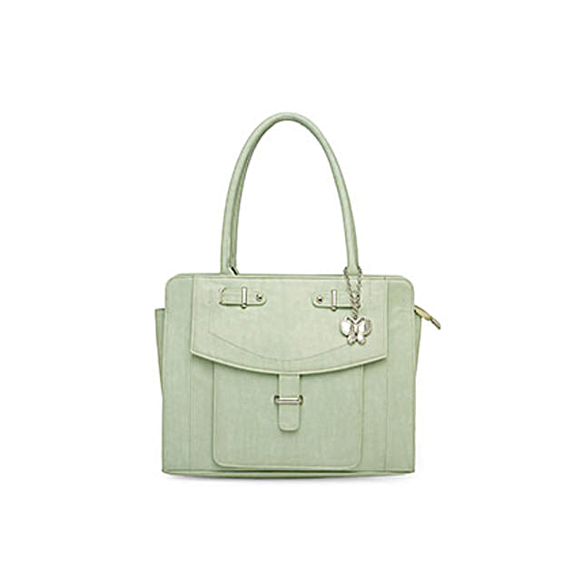 Buy/Send Butterflies Light Green Handbag Online- FNP