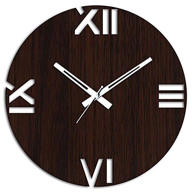 Buy/Send Roman Brown Wall Clock Online- FNP