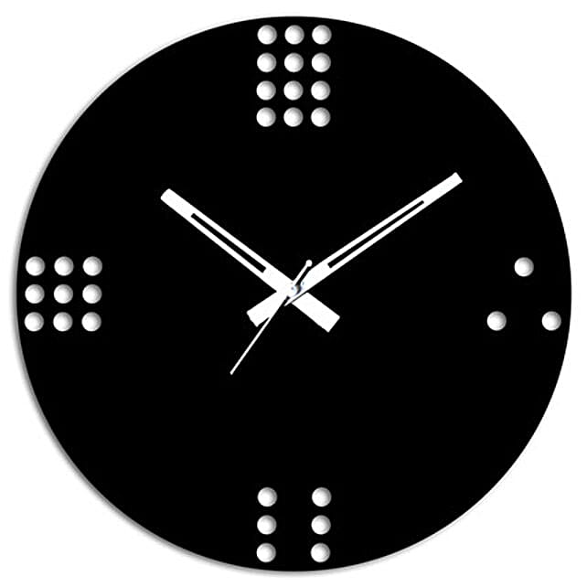 Buy/Send Stylish Black Wall Clock Online- FNP