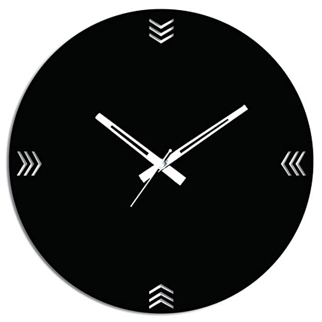 Buy/Send Wooden Wall Clock In Black Online- FNP