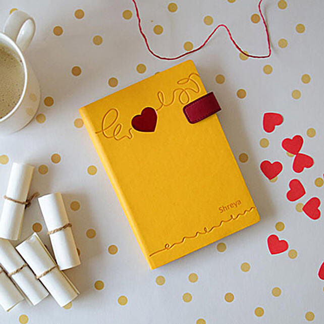 Buy/Send Doodle Heart Beat Personalized Diary Online- FNP