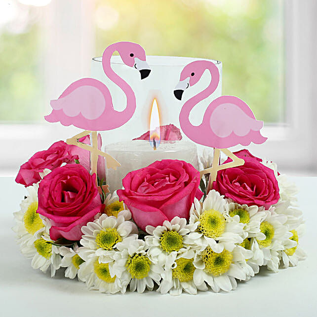 Buy/Send Pink Rose Arrangement Online- FNP