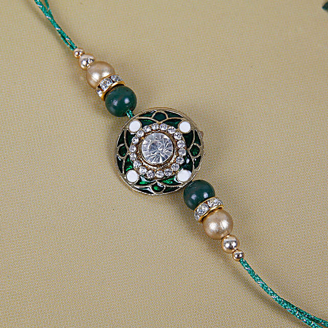 Buy/Send Traditional Meenakari Rakhi Online- FNP